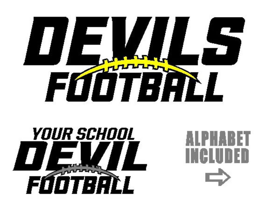 Devil Football SVG Devil Football Lace Download File Dxf Eps Png Svg ...