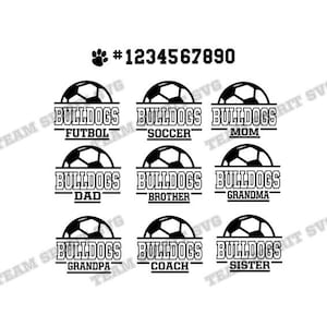 Bulldog Soccer SVG Soccer Mom Download File DXF, EPS, Silhouette Studio ...