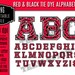 Team Colors Tie Dye Sublimation Alphabet Pack Red Sublimation - Etsy