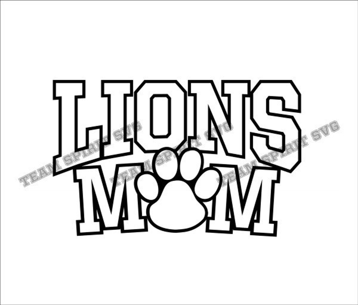 Lions Mom With Paw Download Files SVG DXF EPS Silhouette | Etsy
