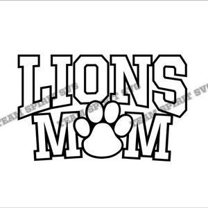 Lions Mom With Paw Download Files - SVG, DXF, EPS, Silhouette Studio ...