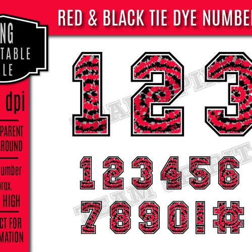Tie Dye Sublimation Design Download Black and Red Patterns - Etsy
