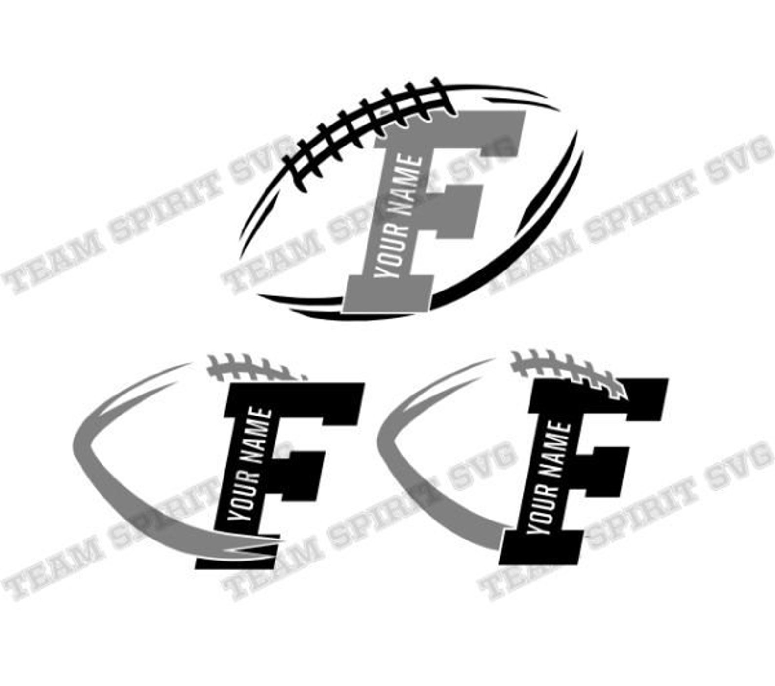 Football SVG Custom Your Football Team Download Files Letter F With ...