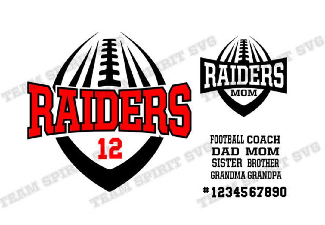 Raiders Football SVG Raiders Vertical Football Mom Download Files DXF ...