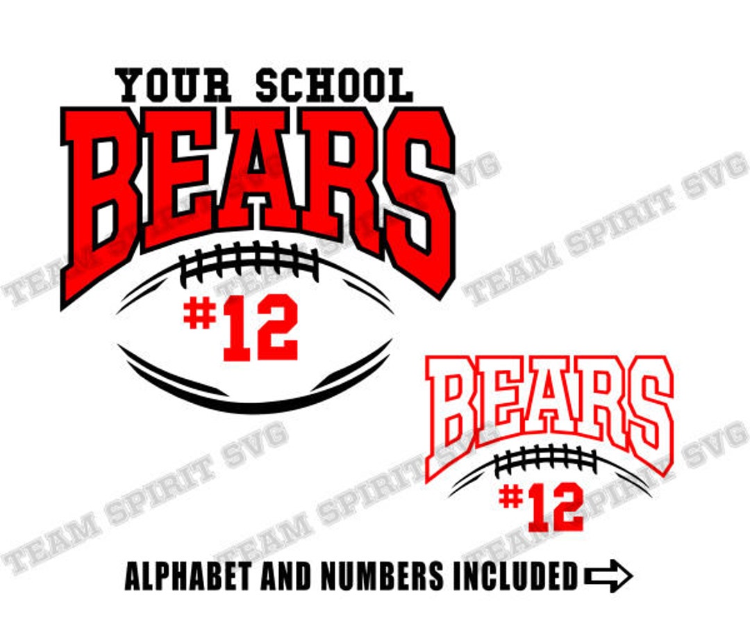 Football SVG Bears Football Outline Download Files DXF EPS Studio3 ...