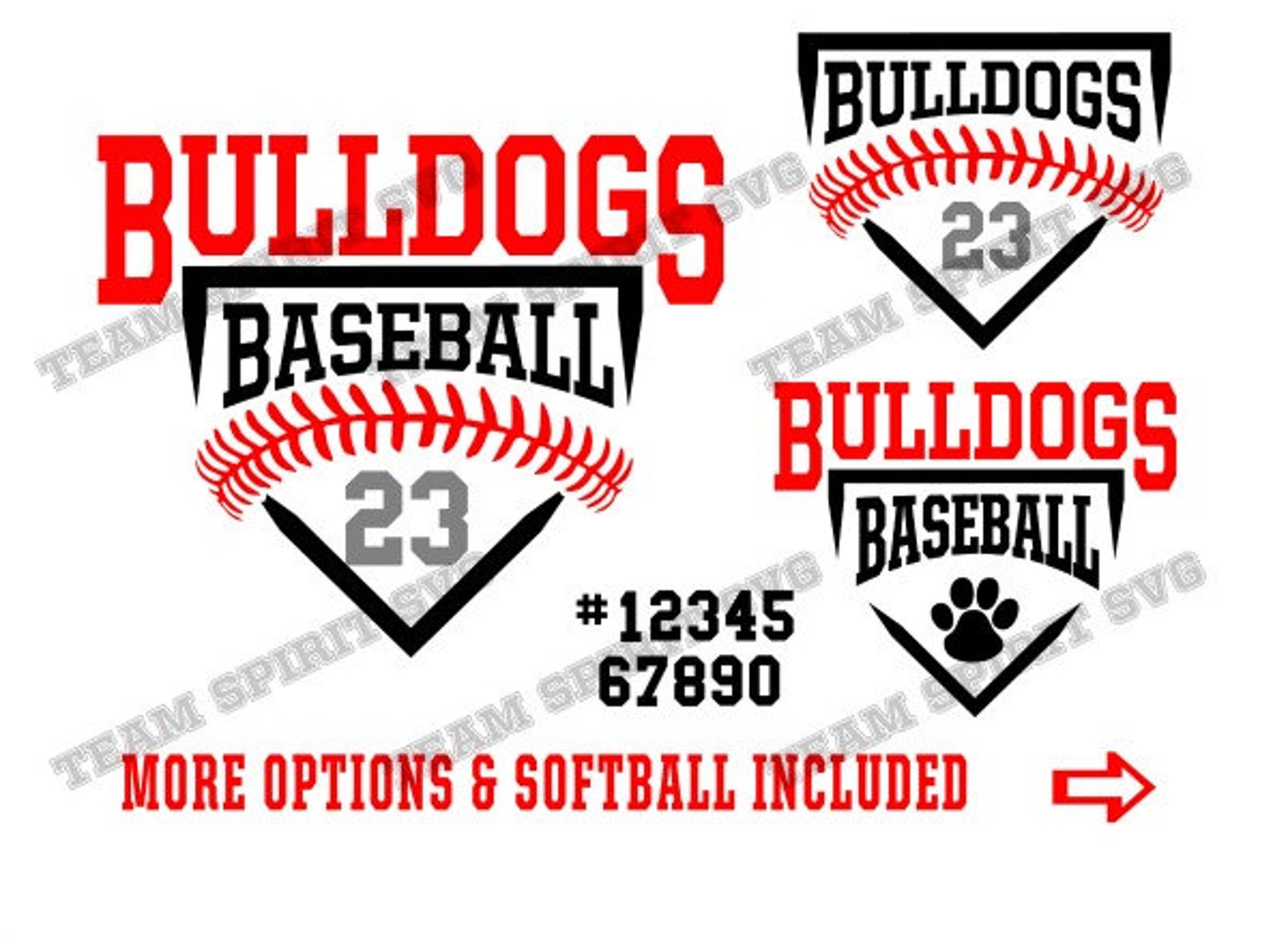 Bulldog Baseball Svg Bulldog Softball Svg Download File Dxf Eps Png Jpg ...