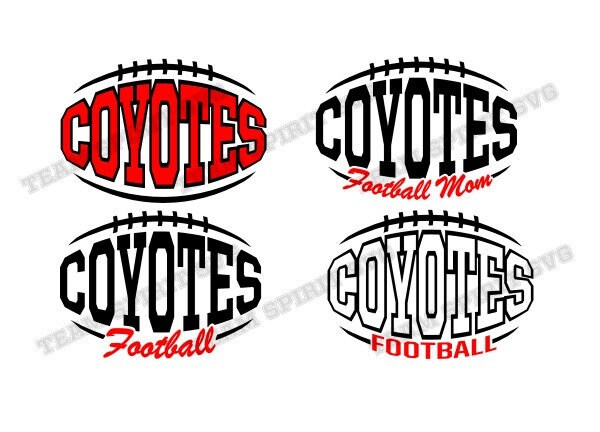 Coyotes Football SVG Football Mom Download Files DXF EPS | Etsy