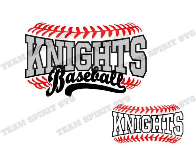 Knights Baseball SVG Baseball Lace Download File DXF EPS Silhouette ...