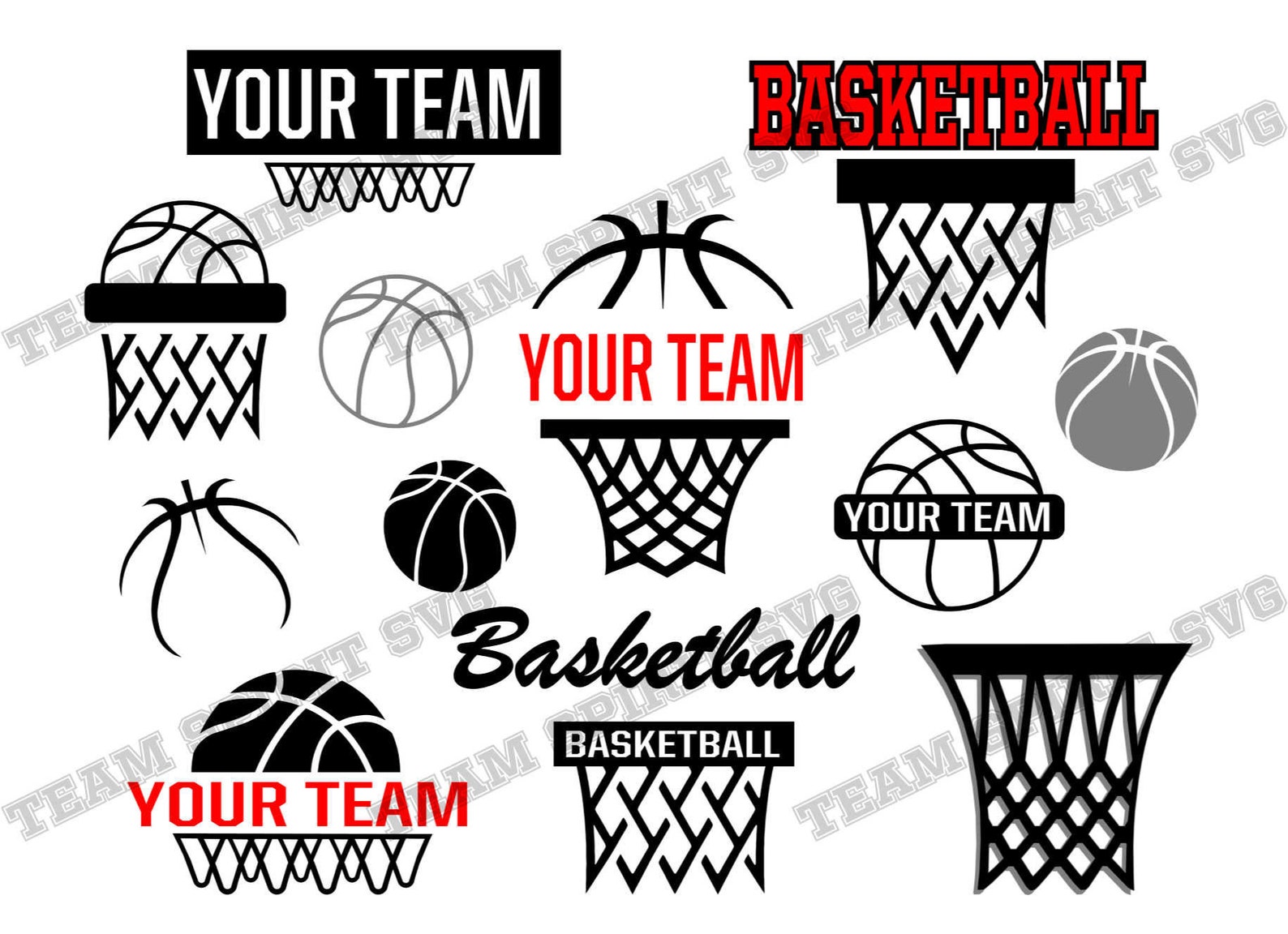 Basketball SVG Pack Basketball Net Bundle Download File Png DXF EPS ...