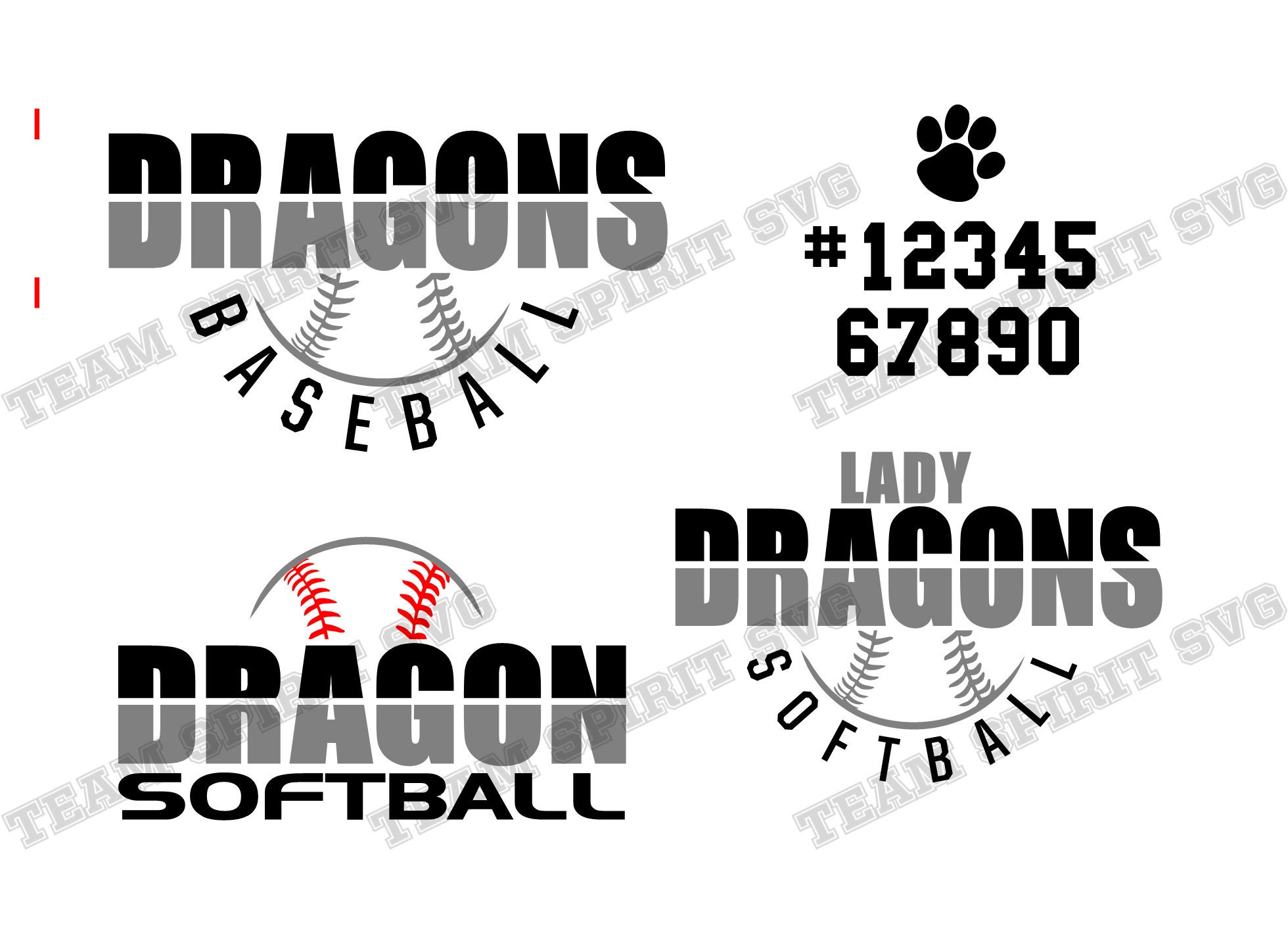 Dragon Baseball SVG Softball Download File Baseball Dxf, Eps, Png ...