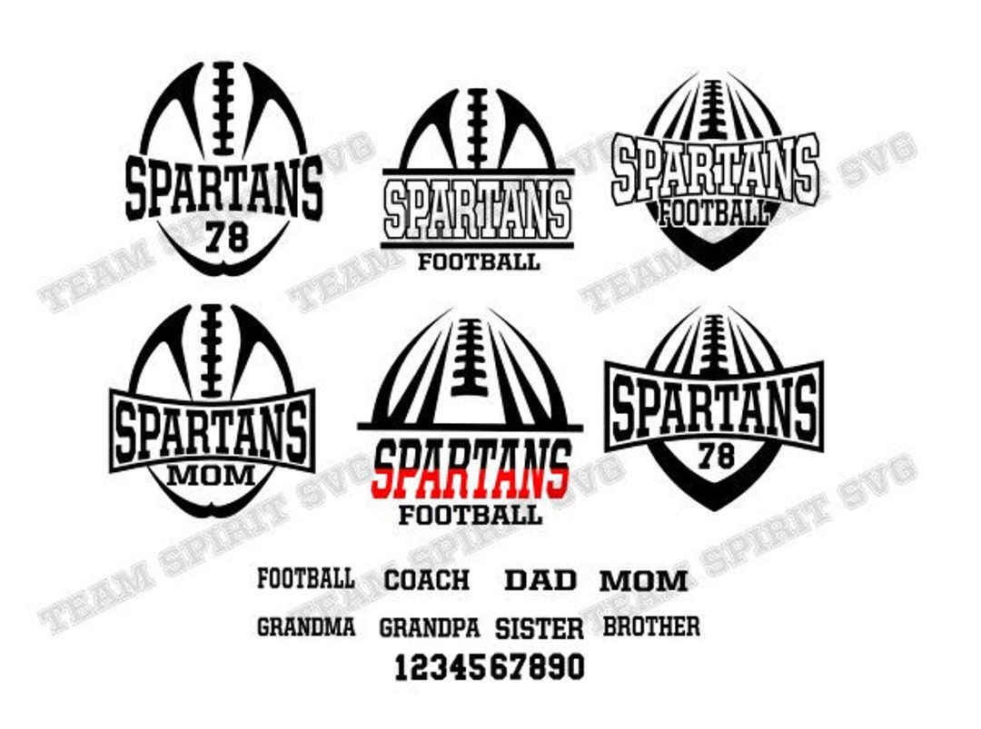 Spartans Football SVG Bundle Football Pack Download Files DXF, EPS ...