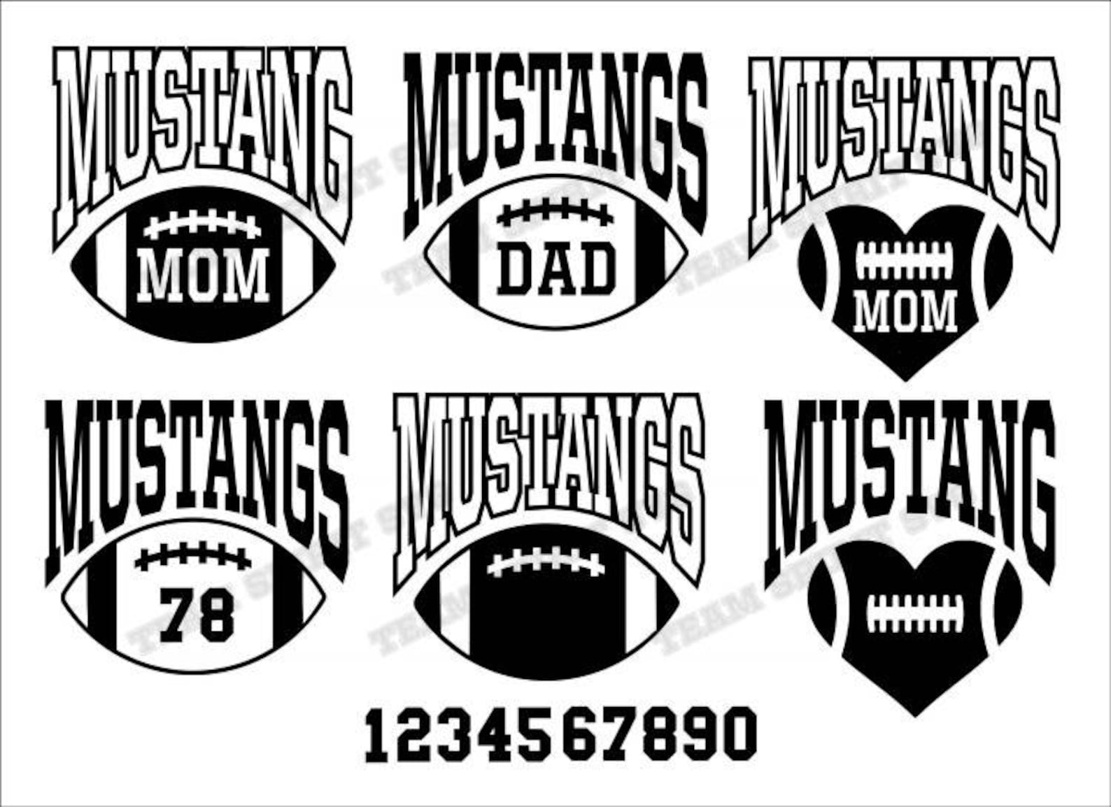 Mustangs Big Football Mom Download Files - SVG, DXF, EPS, Silhouette ...