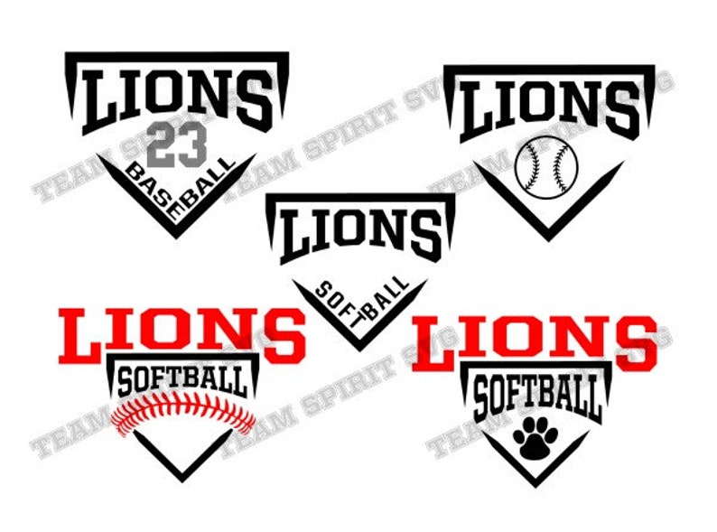 Lions Baseball SVG Baseball Base Download File Lion Baseball Softball ...