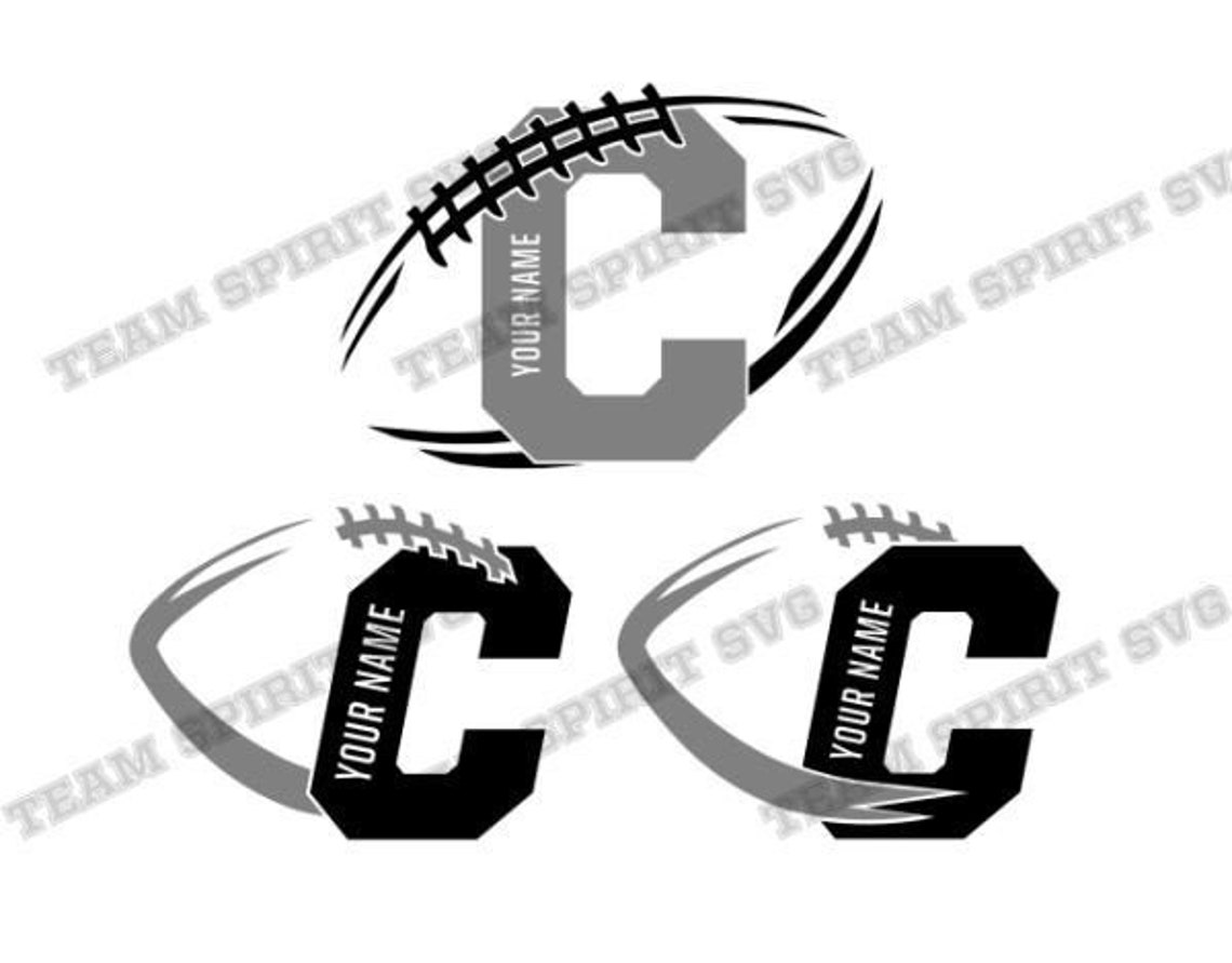 Football SVG Custom Your Football Team Download Files Letter C With ...