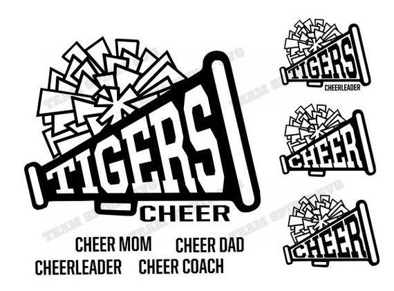 Tigers Cheer Megaphone Download Files Cheer Mom SVG DXF - Etsy
