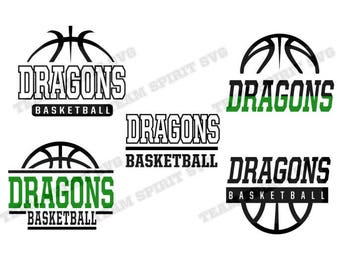Dragons Basketball Outline Download Files SVG DXF EPS | Etsy