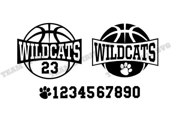 Wildcats Basketball Svg File Basketball Svg Cut Design Basketball SVG ...