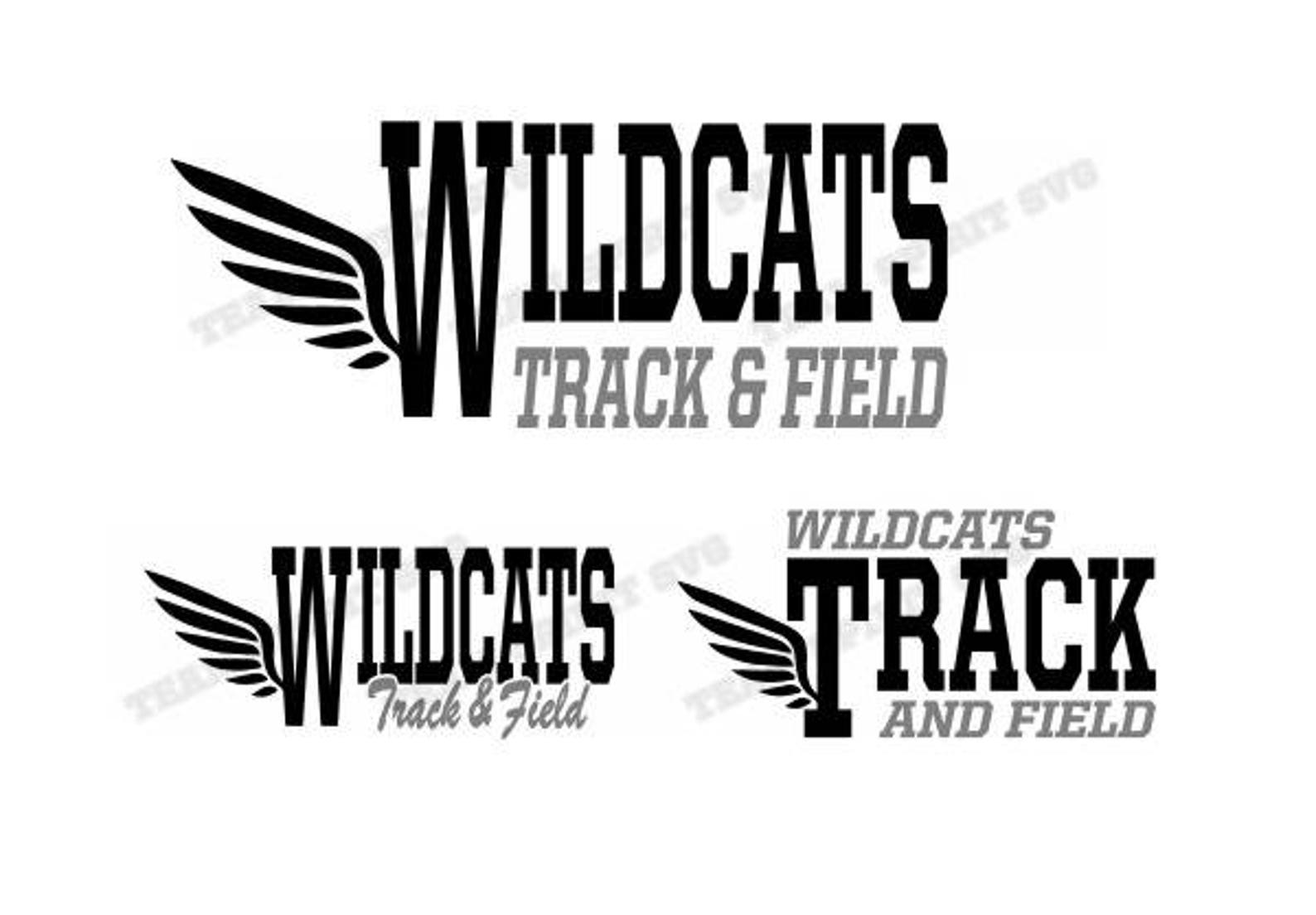 Track and Field SVG Wildcats Track Download File DXF EPS - Etsy