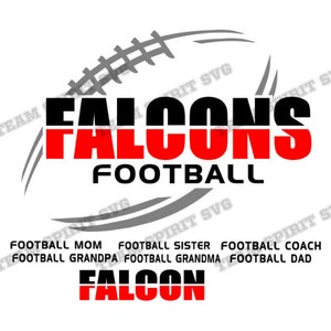 Falcon Football SVG Download Files DXF, EPS, Silhouette Studio, Falcons ...