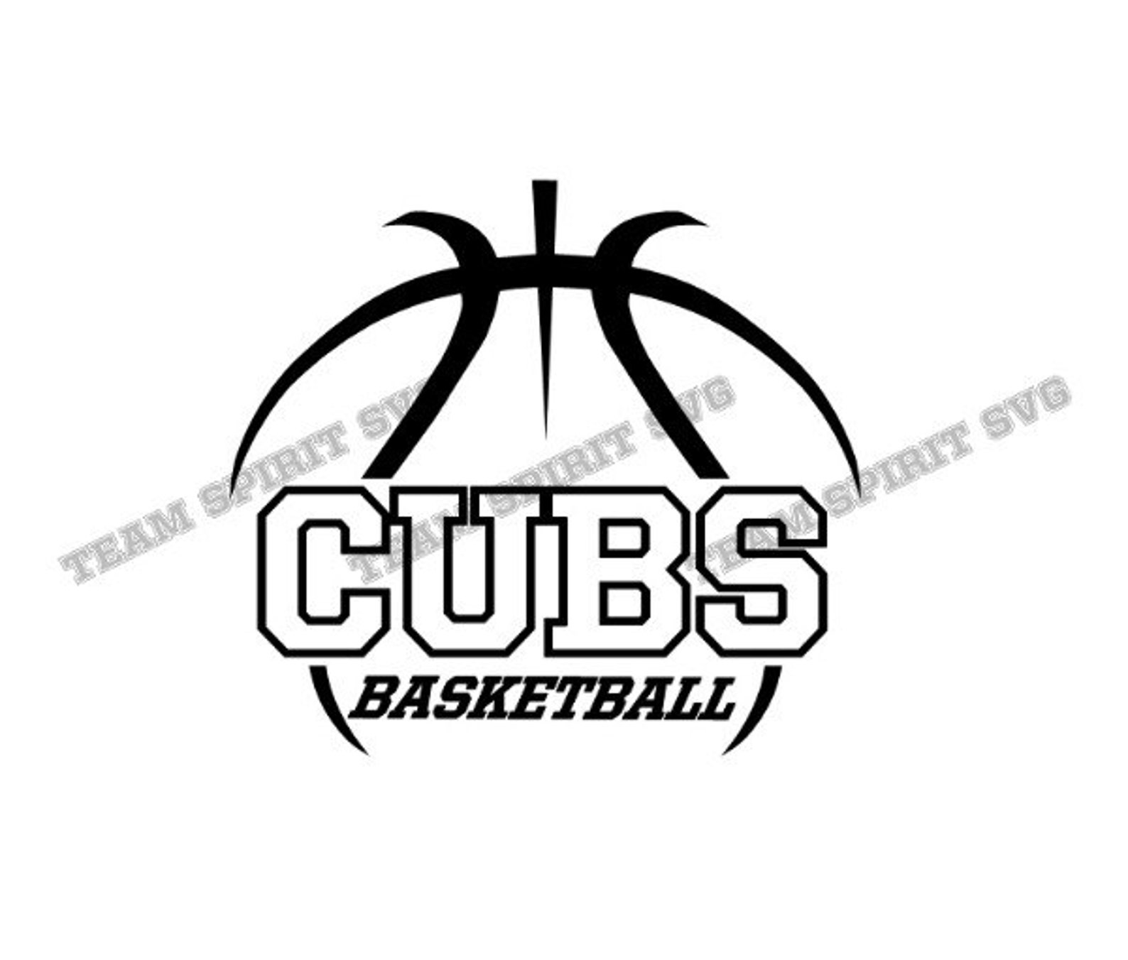 Cubs Basketball Outline Download Files SVG DXF EPS | Etsy