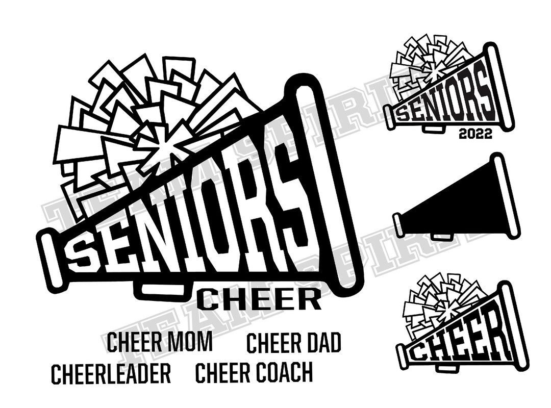 Senior Cheer SVG Cheer Pom Pom Pack Download Files DXF EPS Png Svg, Diy ...
