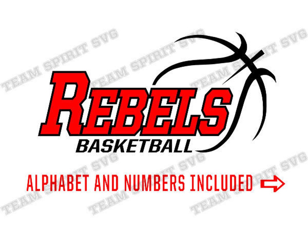 Rebels Basketball SVG Basketball Outline Download File DXF, EPS ...