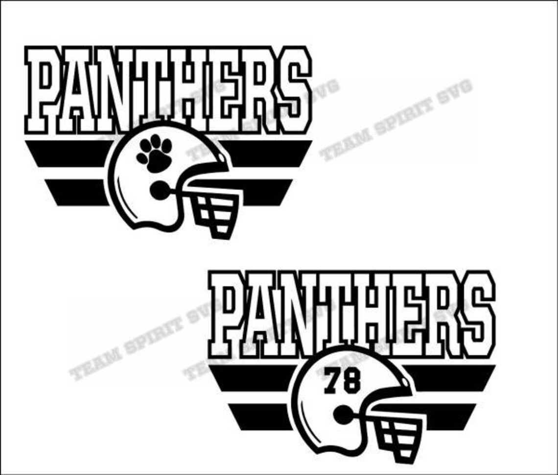 Panthers Football Helmet Download Files With Numbers - SVG, DXF, EPS ...