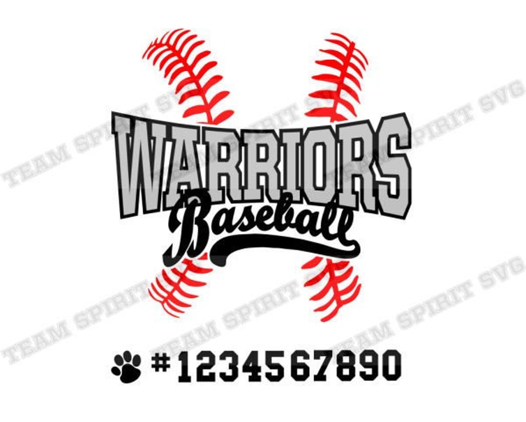 Warriors Baseball SVG Baseball Laces Cut File Baseball Stitches DXF EPS ...