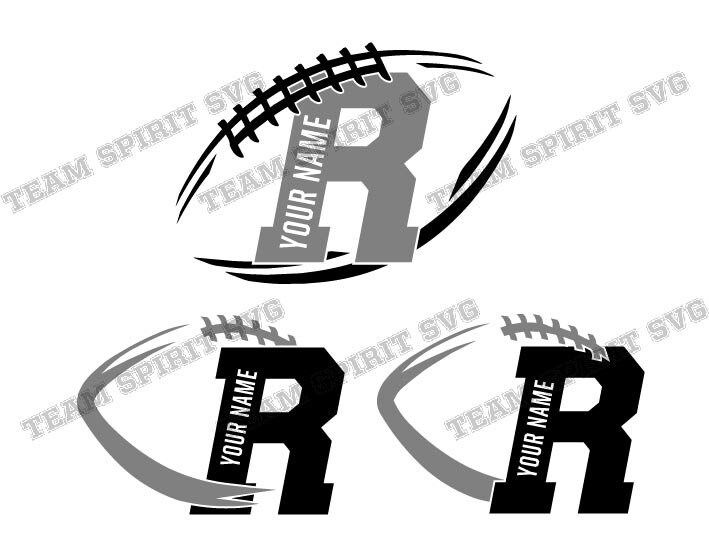 Football SVG Custom Your Football Team Download File Letter R With ...
