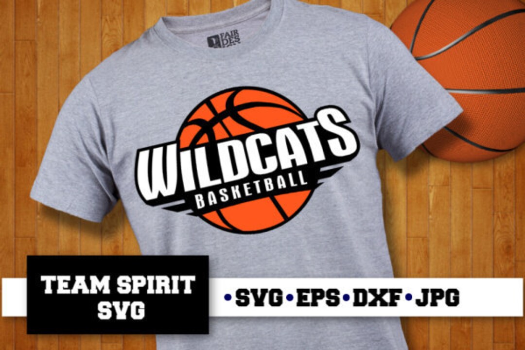 Basketball Svg Wildcats Basketball Logo SVG Download Files DXF, EPS ...