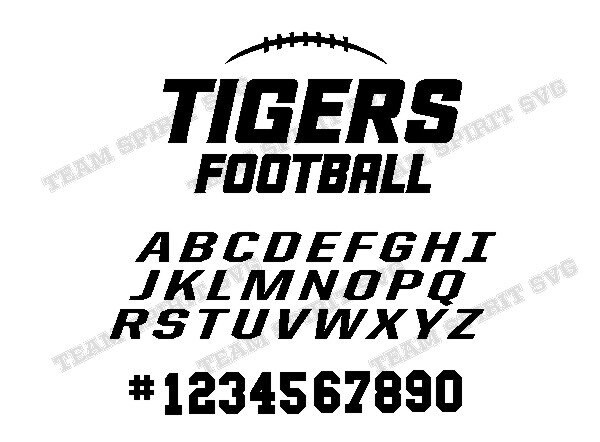 Tiger Football SVG Football Laces Download File Svg Eps Dxf Png Tigers ...