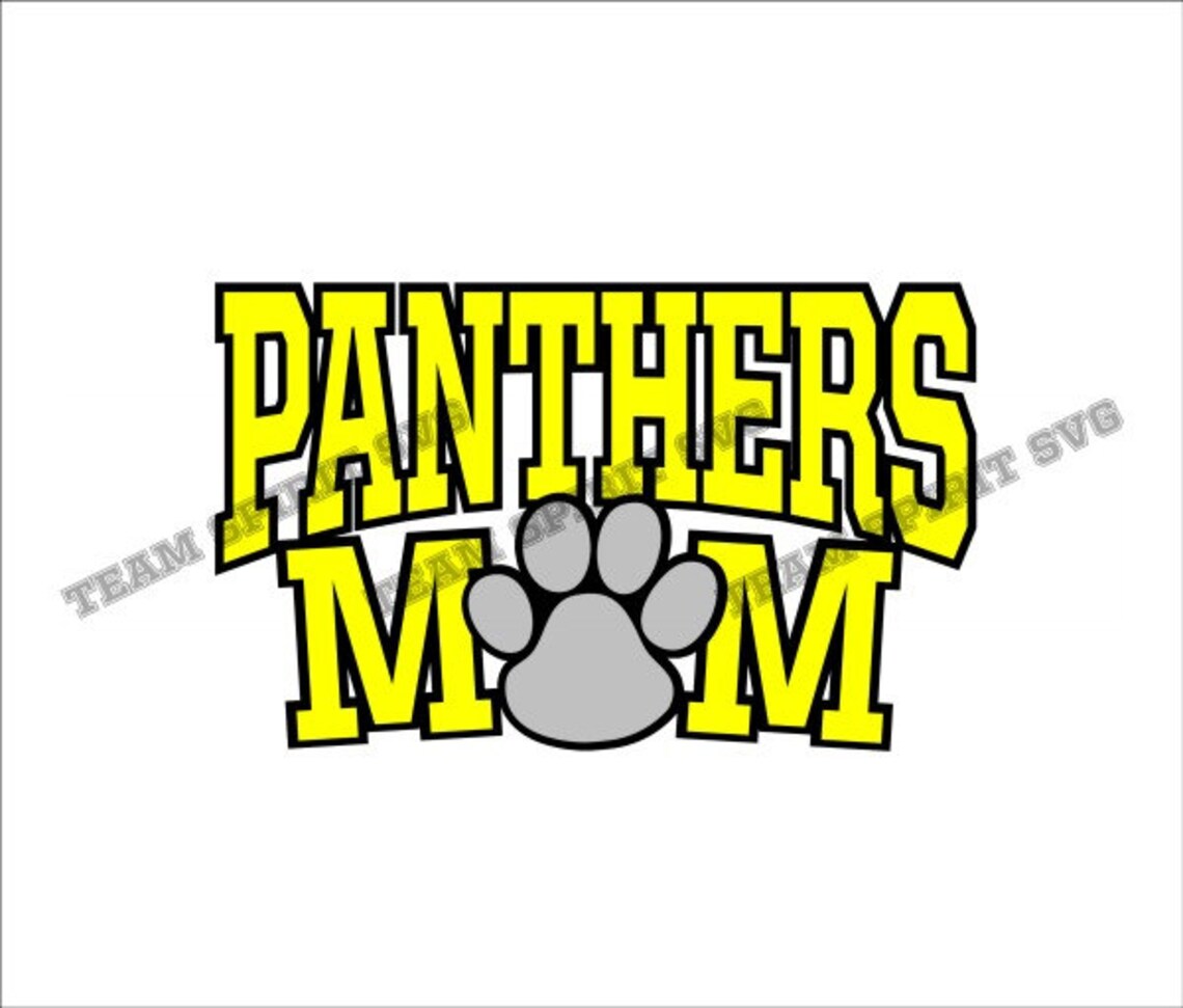 Panthers Mom With Paw Download Files SVG DXF EPS - Etsy