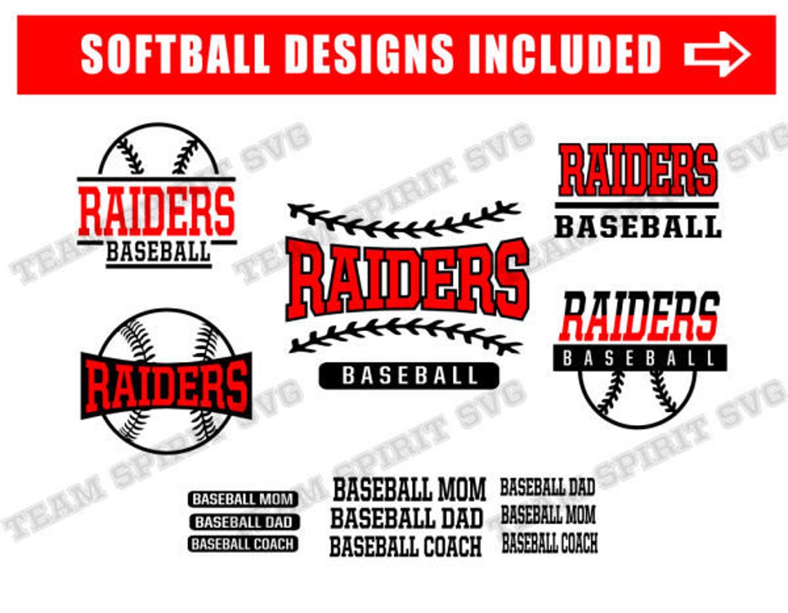 Raiders Baseball SVG Baseball Pack Svg Download File Dxf Eps Silhouette ...