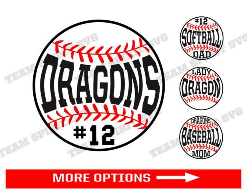 Dragons Baseball SVG Softball Download Files Baseball Laces Svg DXF ...