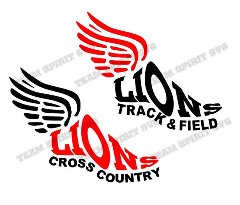 Lions Cross Country SVG Track and Field Download File DXF - Etsy