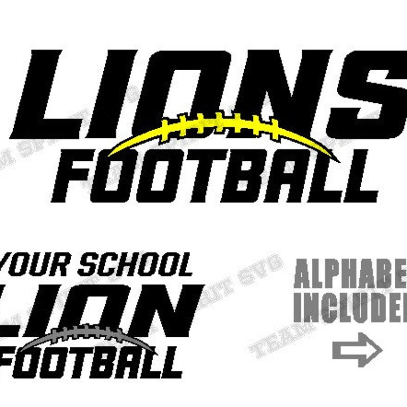 Lions Football Svg - Etsy