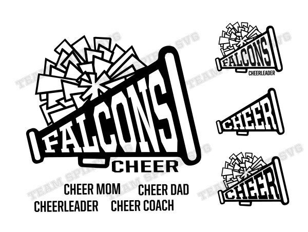 Falcons Cheer Megaphone SVG Cheerleading Download Files DXF | Etsy