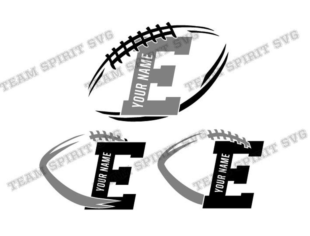 Football SVG Custom Your Football Team Download Files Letter E With ...