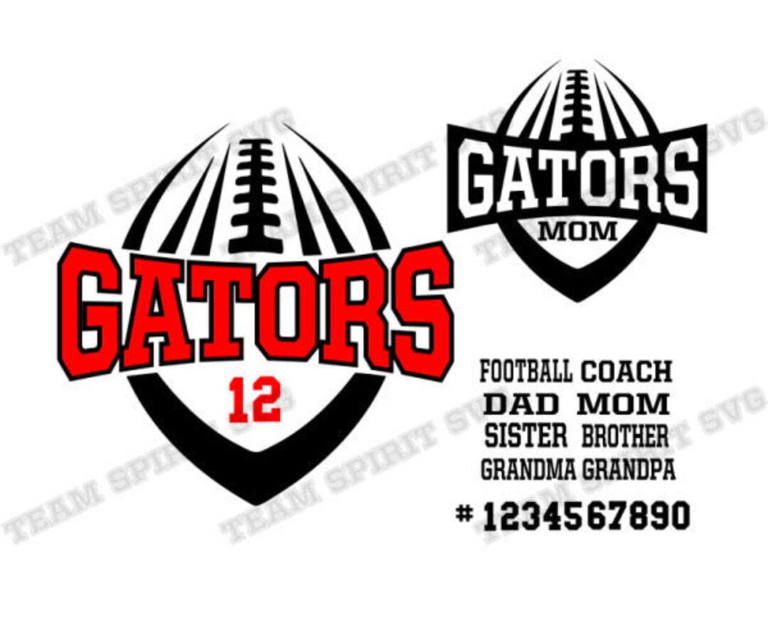 Gators Football SVG Football Mom Download Files DXF, EPS, Silhouette ...