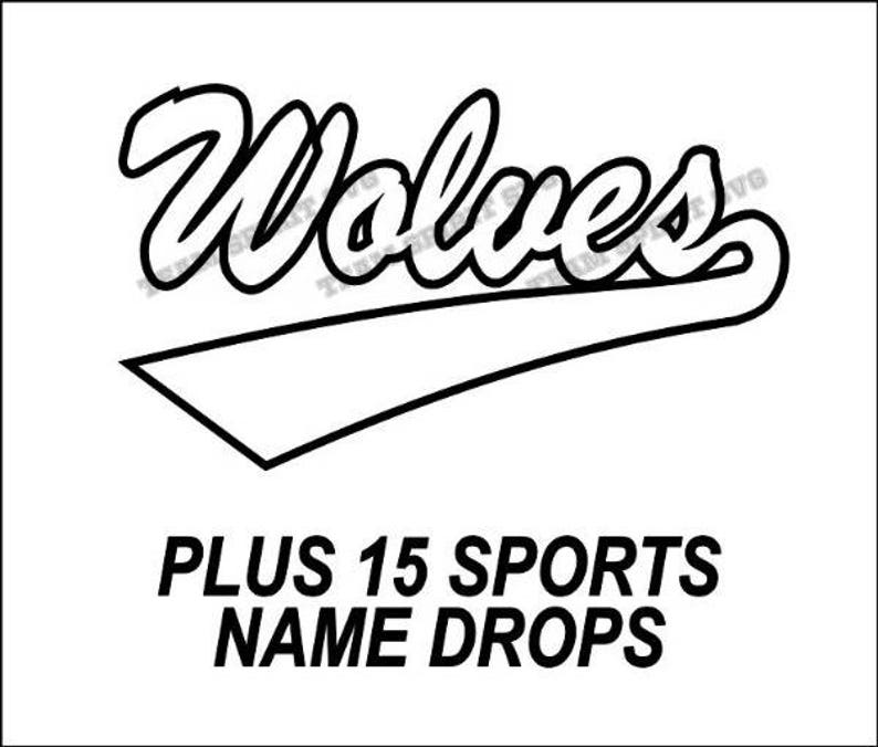 Wolves Swoosh Download Files SVG DXF EPS Silhouette - Etsy