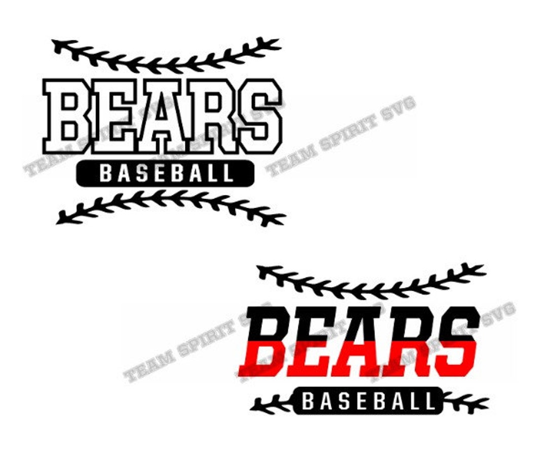 Bears Baseball Laces Download Files - SVG, DXF, EPS, Silhouette Studio ...