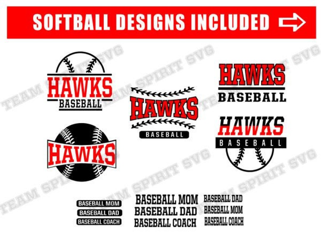 Hawks Baseball SVG Pack Baseball Bundle Download Files Dxf Eps ...