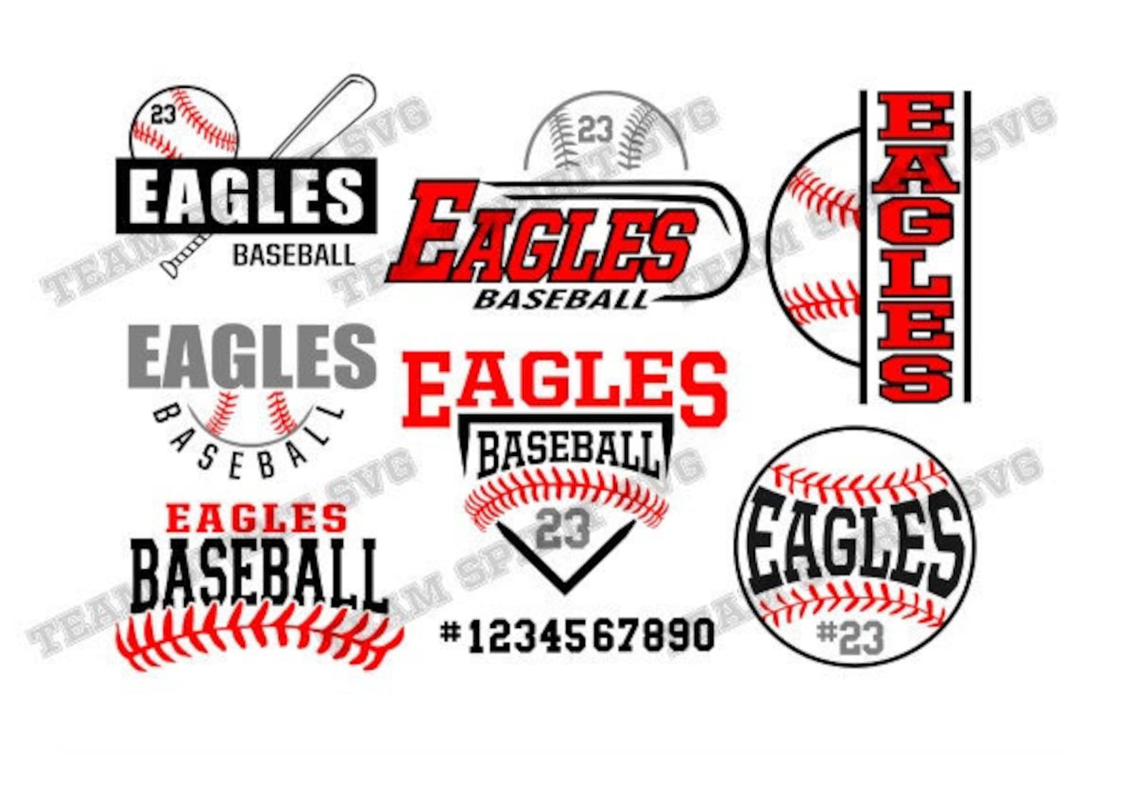 Eagles Baseball Bundle SVG Eagles Baseball Svg Pack Download Files ...