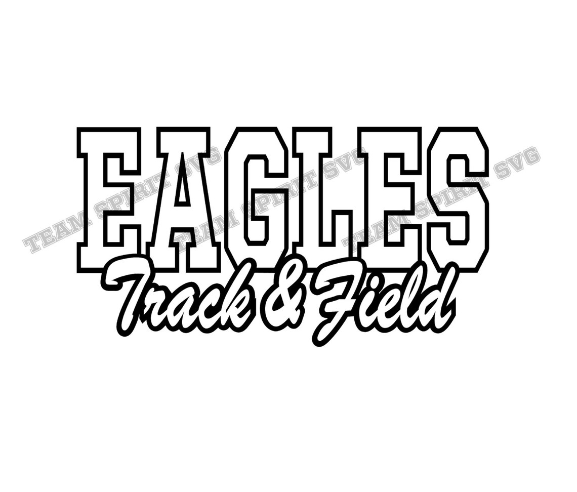 Eagles Track and Field Download File SVG DXF EPS - Etsy