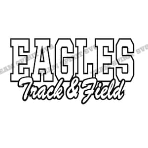 Eagles Track and Field Download File - SVG, DXF, EPS, Silhouette Studio ...
