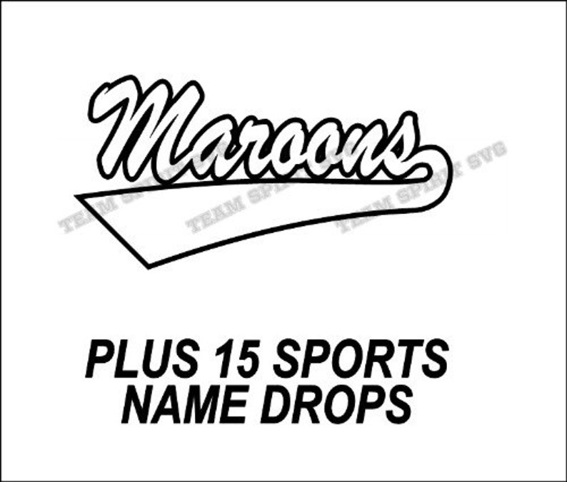 Maroons Swoosh Download Files SVG DXF EPS Silhouette | Etsy