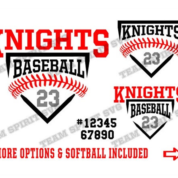 Knights Baseball Svg Etsy