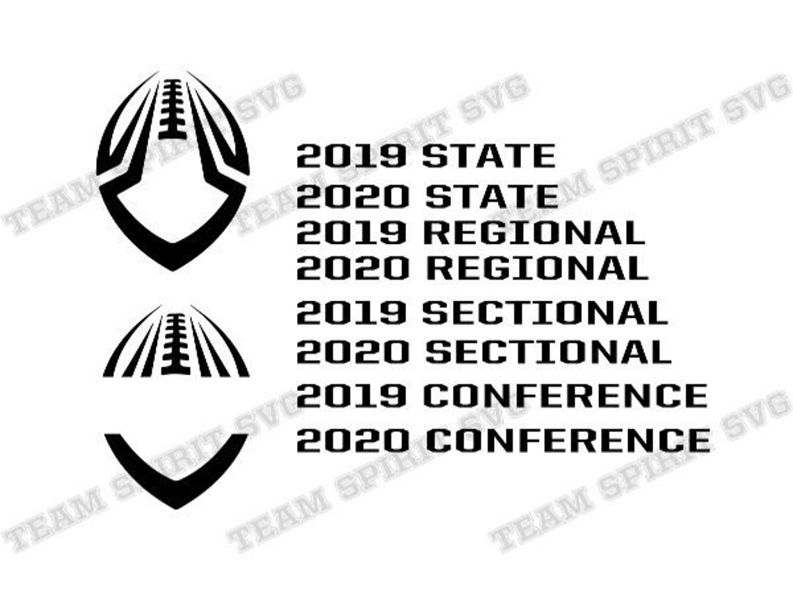 Football SVG Football Team Playoff Regional State Download File DXF EPS ...