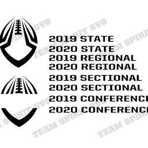 Football SVG Football Team Playoff Regional State Download File DXF EPS ...
