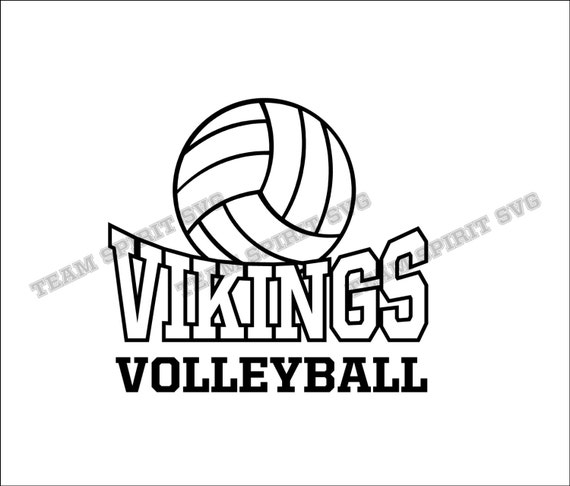 Vikings Volleyball Download Files SVG DXF EPS Silhouette | Etsy